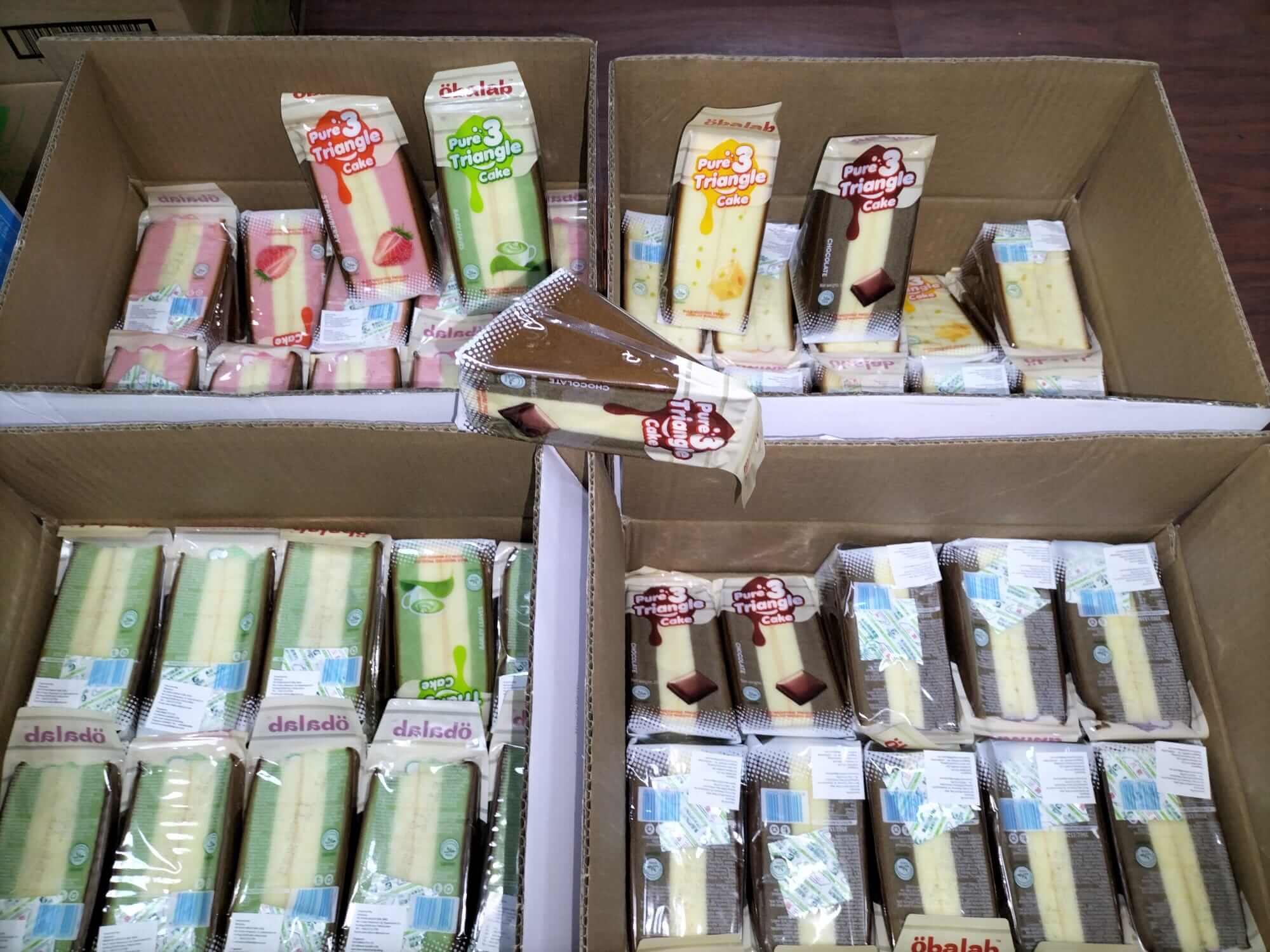 [ 100g x 20pkt ] Obalab Pure 3 Triangle Cake [ Halal ] Cheese ...