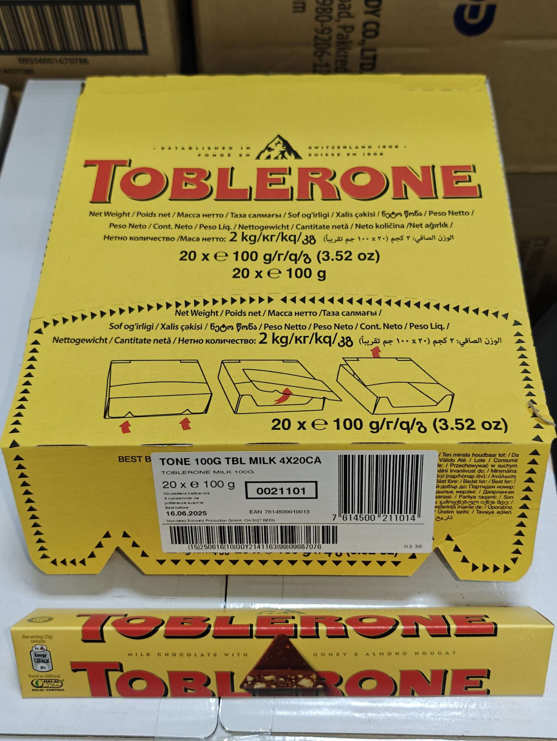 [ 100g x 20bars ] Toblerone Chocolate [ Original(Yellow)) ] | Teck ...