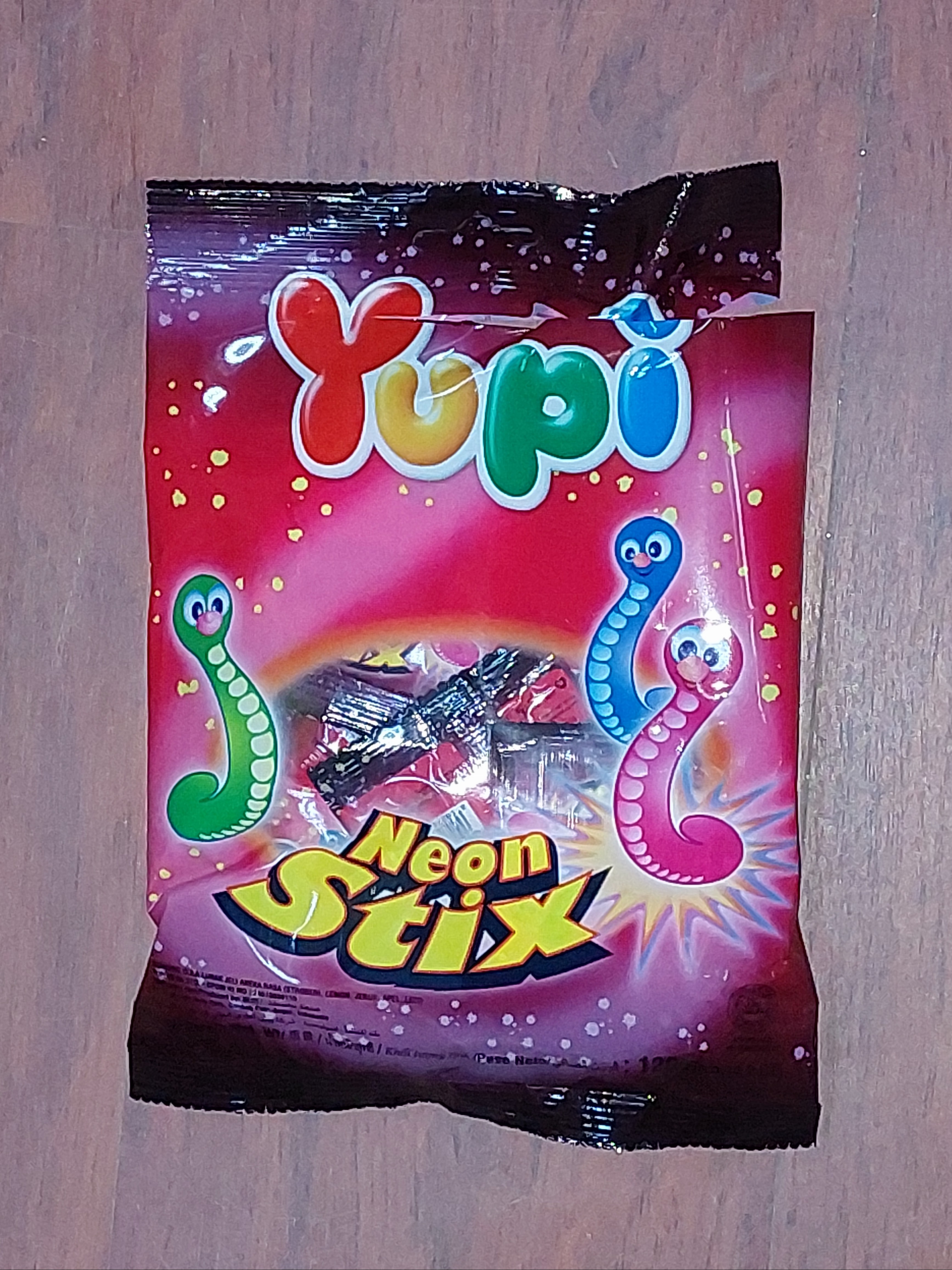 [ 108g x 24 packs ] Yupi Neon Worm [ Est. 10 small Sachets per pack ] Halal | Teck Leong Pte Ltd