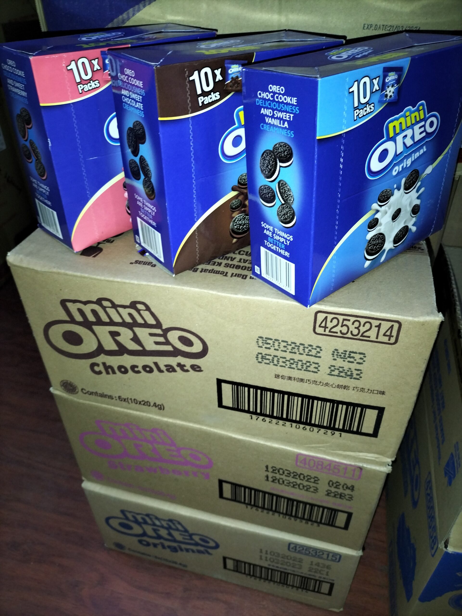 [20.4g x 10pkt] Mini-Oreo packs [Vanilla(Original), Choc, Strawberry ...