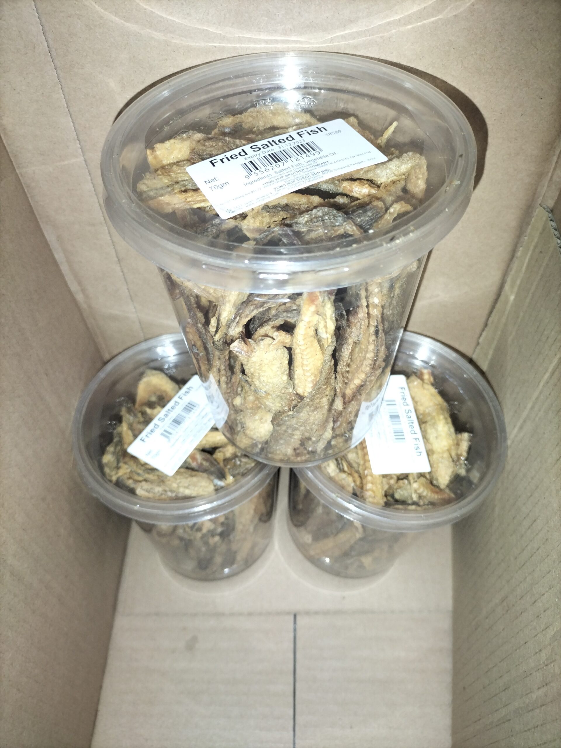 [ 70g x 3 Tubs ] YongHup Fried Salted Fish | Teck Leong Pte Ltd